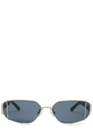 FOR ART'S SAKE Talia Rectangle-frame Sunglasses - Silver