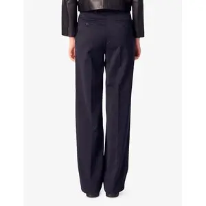 Maje Pin-tuck Pleat Straight-leg Trousers