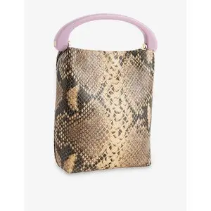Dries Van Noten Snake-print Top-handle Bag