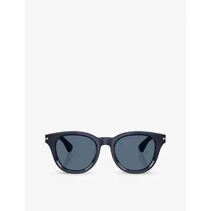Burberry Be4439 Round-frame Sunglasses - Blue