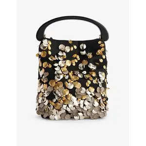 Dries Van Noten Embellished Satin Top-handle Bag
