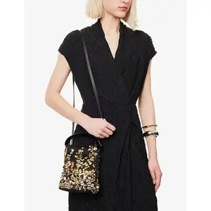 Dries Van Noten Embellished Satin Top-handle Bag