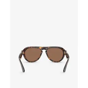 Burberry Be4437u Pilot-frame Sunglasses - Brown
