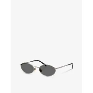 Brunello Cucinelli Oval-frame Sunglasses - Silver