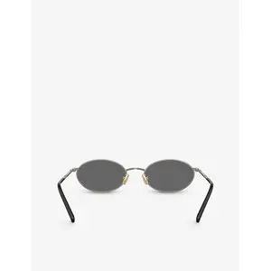 Brunello Cucinelli Oval-frame Sunglasses - Silver