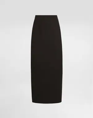 Dolce & Gabbana Virgin Wool Pencil Skirt - Black