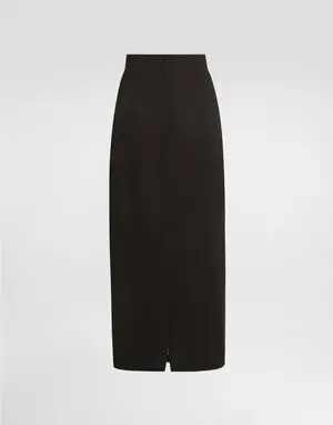 Dolce & Gabbana Virgin Wool Pencil Skirt - Black