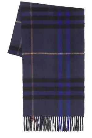 Burberry Burberry Giant Check Cashmere Scarf In Blue Midnight
