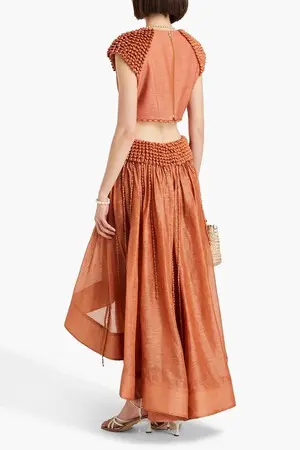 Zimmermann Cropped Shell-embellished Top