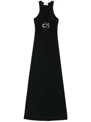 Coperni C-logo Cut-out Maxi Dress - Black