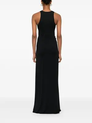 Coperni C-logo Cut-out Maxi Dress - Black