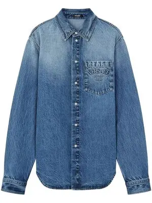 Versace Milano Stamp Denim Shirt