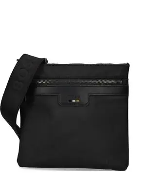 BOSS Logo-detailed Messenger Bag - Black
