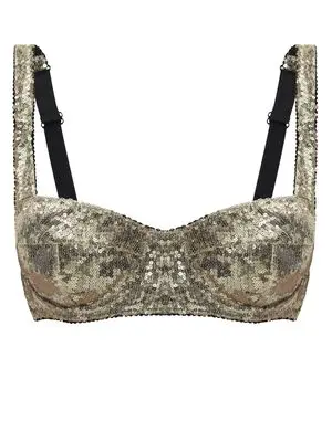 Dolce & Gabbana Sequin Bra - Gold