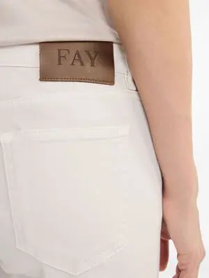 FAY Cropped Jeans - White