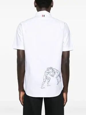Thom Browne Embroidered Cotton Shirt