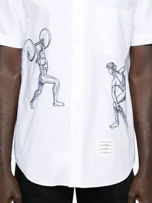 Thom Browne Embroidered Cotton Shirt