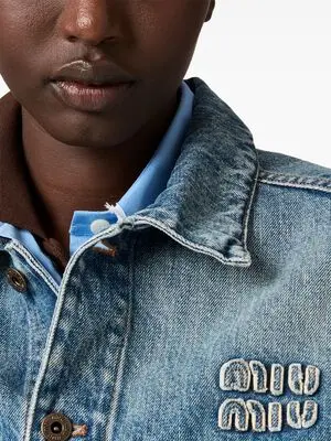 Miu Miu Denim Trucker Jacket - Blue