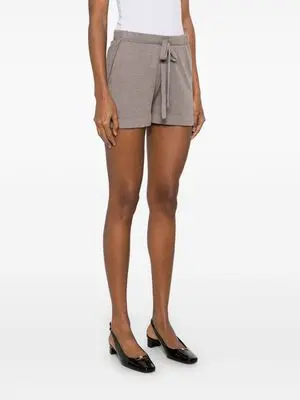 P.a.r.o.s.h Fine-knit Mini Shorts - Neutrals