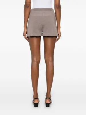 P.a.r.o.s.h Fine-knit Mini Shorts - Neutrals