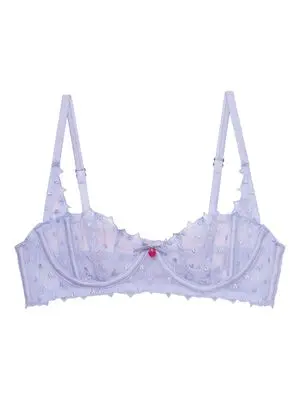 Fleur Du Mal Love Lock Bra - Blue