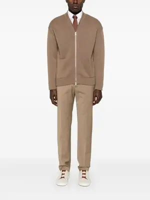 Sandro Elasticated Straight-leg Trousers - Neutrals