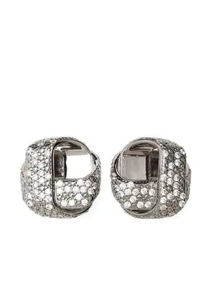 JIL SANDER Crystal-embellished Earrings - Silver