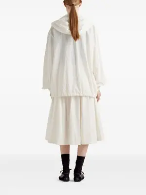 Prada Pongé Midi Skirt - Neutrals