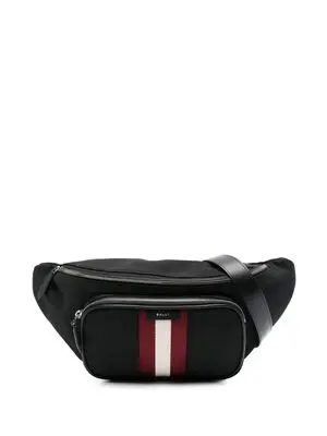 Bally Stripe-detail Belt Bag - Black