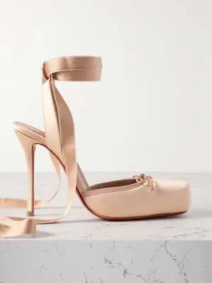 CHRISTIAN LOUBOUTIN Christian Louboutin Cassia 100 Satin-Crepe Pumps Blush
