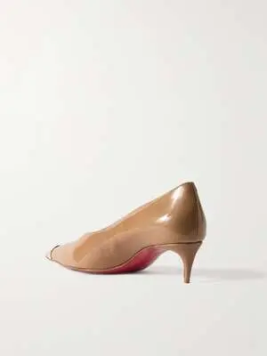 CHRISTIAN LOUBOUTIN Katissima 45 Embellished Patent-leather Pumps