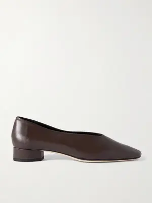 AeydĒ Aeyde Delia Leather Pumps Brown