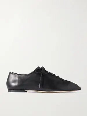 Women's Leather Lace-Up Flats
