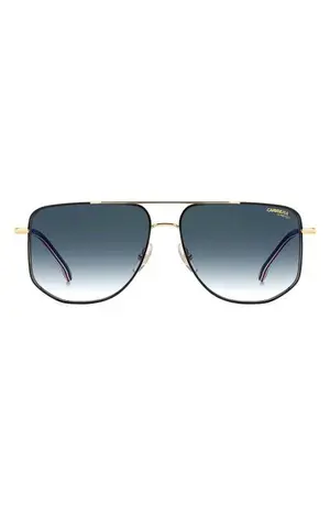 Carrera Eyewear 59mm Navigator Sunglasses - Gold Black/ Dark Blue Sf