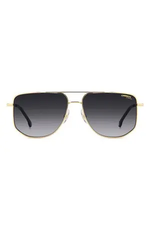 Carrera Eyewear 59mm Navigator Sunglasses - Gold Black/ Dark Grey Sf