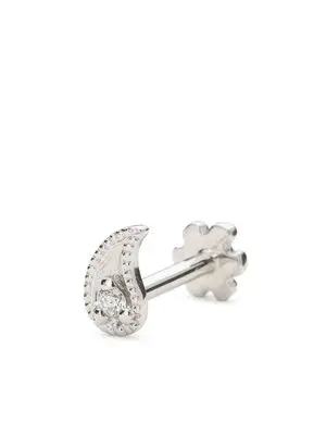 MARIA TASH 18kt White Gold Paisley Single Earring - Silver