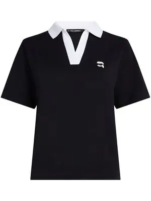 Karl Lagerfeld Logo-patch Polo Top