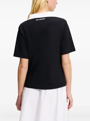 Karl Lagerfeld Logo-patch Polo Top