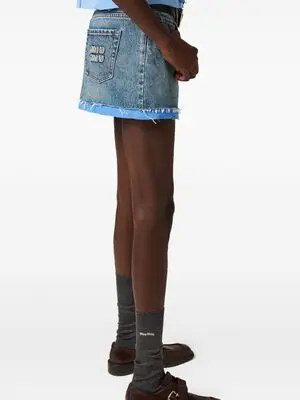 Miu Miu Denim Mini Skirt - Blue