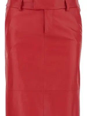 ARMARIUM Leather Column Skirt