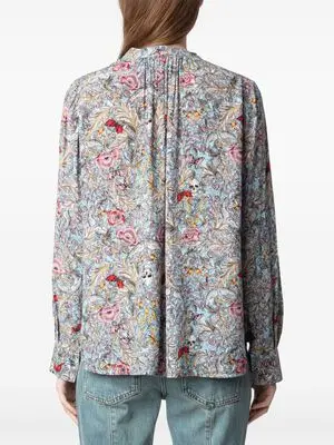 Zadig&Voltaire Tink Floral-print Blouse - Blue