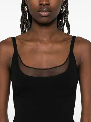 MUGLER Illusion Knitted Tank Top