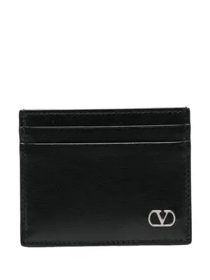 Valentino Garavani Leather Card Holder - Black