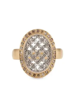 NIKOLLE RADI 18kt Yellow Damask Diamond Ring