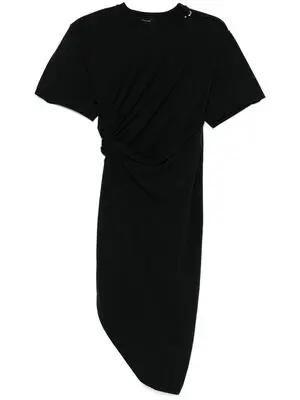 MUGLER Piercing-detail Midi Dress - Black