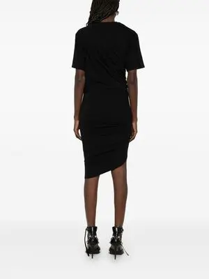 MUGLER Piercing-detail Midi Dress - Black