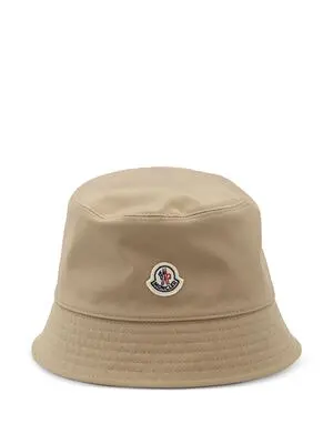 Moncler Logo-patch Bucket Hat - Neutrals
