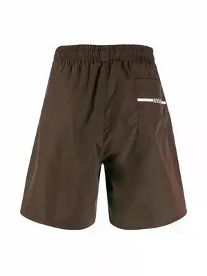 BOSS Logo-print Swim Shorts - Brown