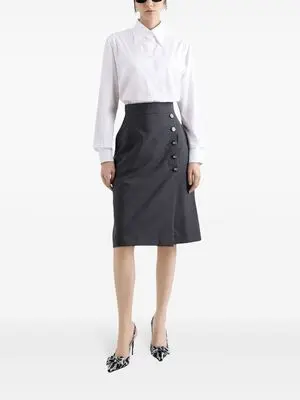 Dolce & Gabbana Overlapping-panel Midi Skirt - Black
