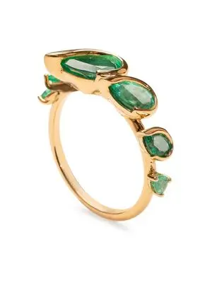 Fernando Jorge 18kt Yellow Flicker Emerald Ring